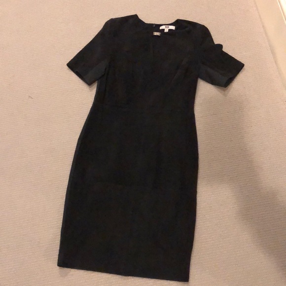 Etcetera | Dresses | Etcetera Black Suede And Leather Dress | Poshmark